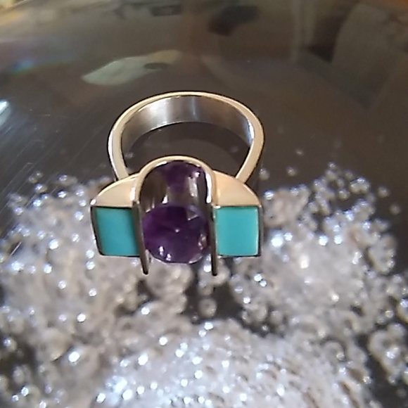 Jay King | Jewelry | Jay King Turquoise And Amethyst Ring | Poshmark